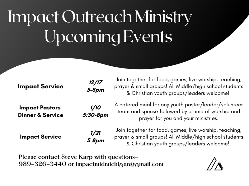 Upcoming Events - Impact Outreach Ministry