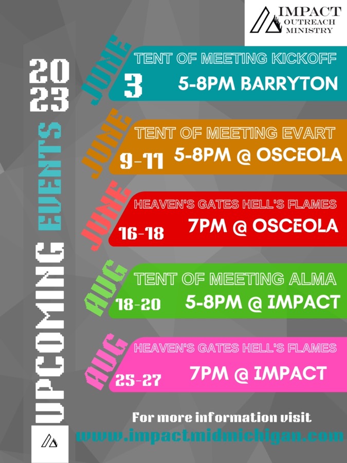 Upcoming Events - Impact Outreach Ministry